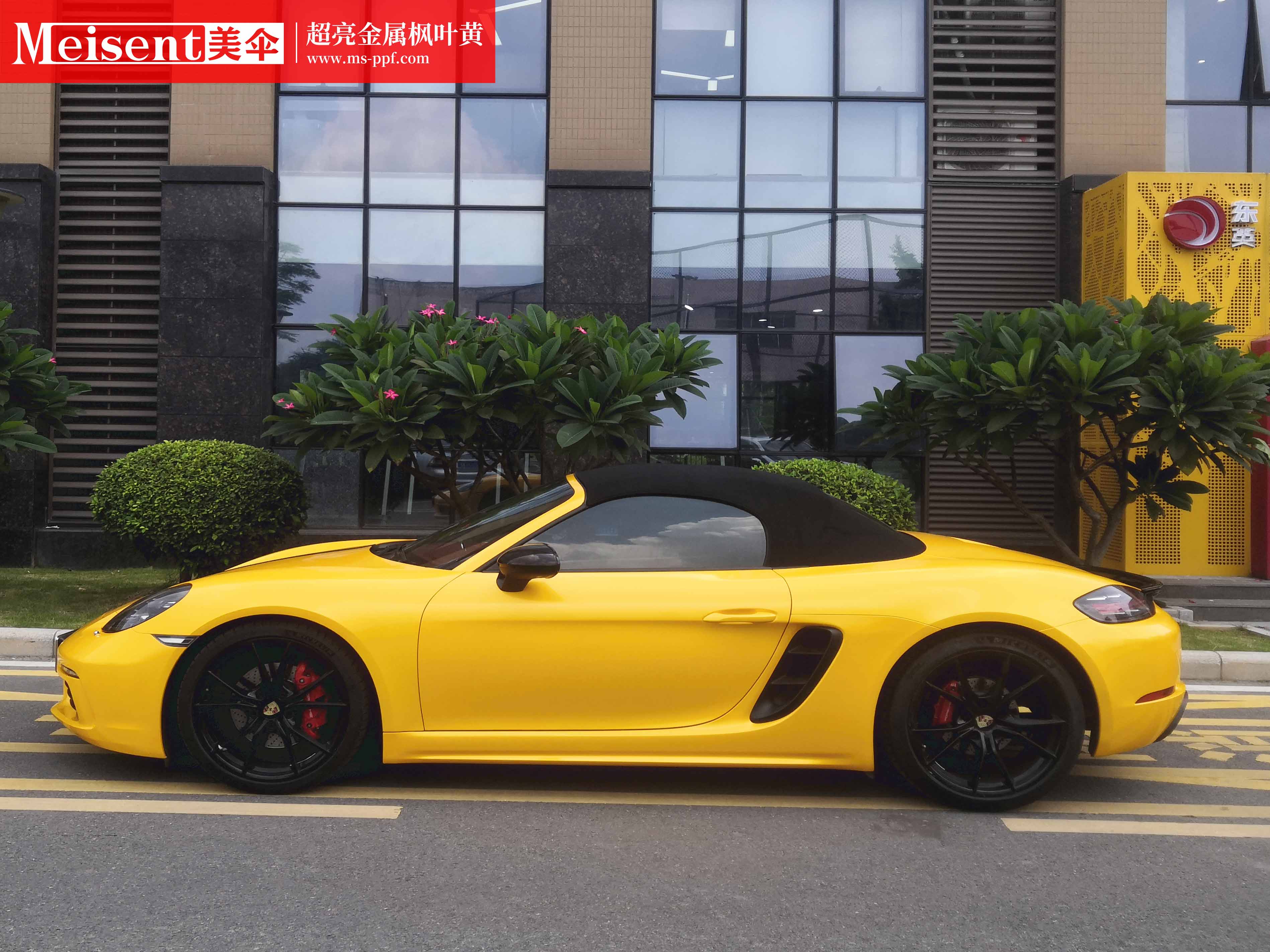 超亮金属枫叶黄--保时捷718 - Meisent Film 改色膜官网
