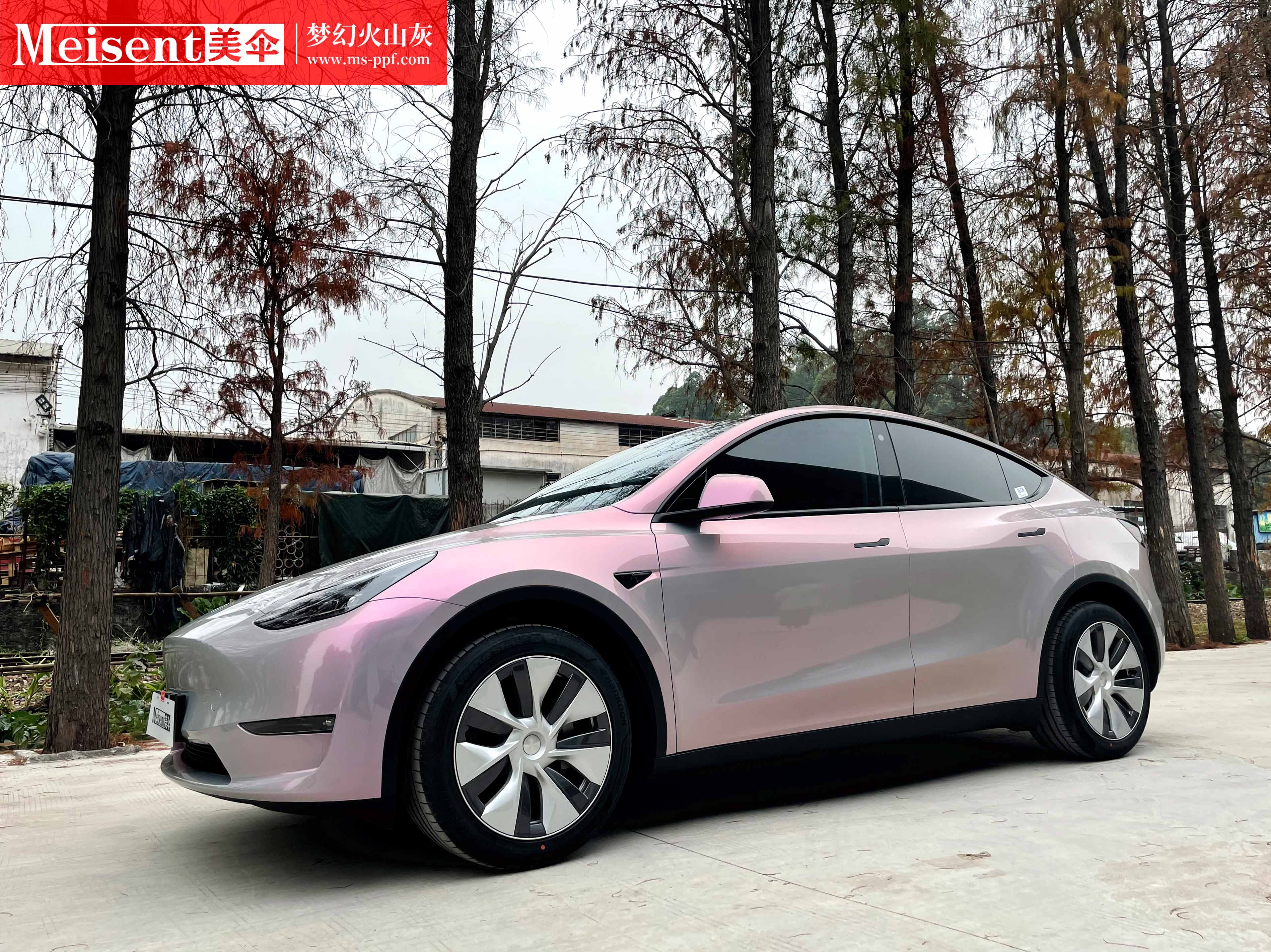 梦幻火山灰--特斯拉 - Meisent Film 改色膜官网